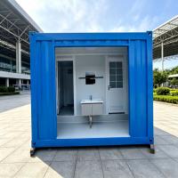 China Prefab Modern Portable Mobile Toilet for Office Use Camp Restroom with Shower Bathroom Washroom Sale on Sandwich Panel Material for sale