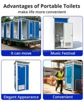 China Prefab Portable Mobile Toilet Camp Restroom Shower Bathroom Washroom Outdoor Public Portable Chemical Toilet Price for Sale for sale