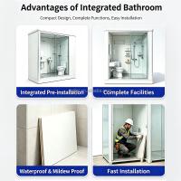 China Factory Direct Square Prefabricated Bathroom Pod Shower Enclosure Tempered Glass Aluminium Alloy Fast Installation High Building for sale