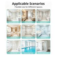 China Factory Direct Square Prefabricated Bathroom Pod Shower Enclosure Tempered Glass Aluminium Alloy Fast Installation High Building for sale