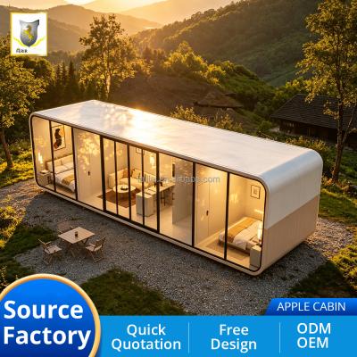 China 20ft Modern Modular Container Home Movable Tiny House Smart Apple Cabin Sleeping Container House Scenic Camp Prefab Apple Cabin for sale