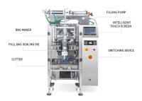 China H1700mm 400ml Juice Sachet Automatic Liquid Packing Machine 3 Side Seal for sale