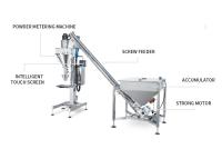 China 5kg 500mm Washing Powder Semi Auto Powder Filling Machine 15packs/ Min for sale
