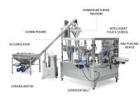China Coffee Powder Doypack Sealing Zipper Premade Bag Packaging Machine 5.5KW PP PE for sale