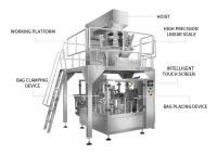 China Cat Food PLC Mini Doypack Premade Bag Packaging Machine 210mm Stand Up Pouch for sale