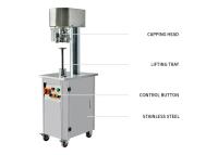 China Semi Auto 60Hz Metal Beer Can Manual Tin Can Sealing Machine 140mm for sale