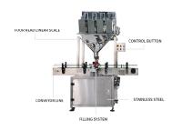 China Sugar Automated Bottle Filling Machine Particle 30L 4 Head Linear Weigher for sale