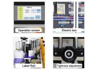 China 130mm Dia PET Adhesive Sticker Automatic Round Bottle Labeling Machine Alu Oxide for sale
