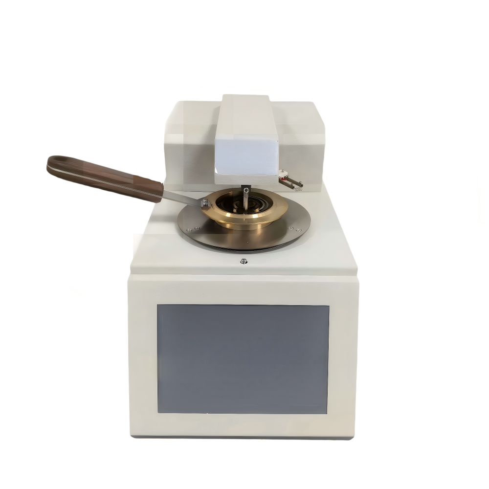 New generation fully automatic open flash point tester with 7-inch color touchscreen, front view