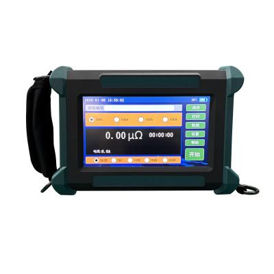 China MY-5201AS 50A-200A Handheld Contact Resistance Tester, Portable High Current Micro Ohm Meter with Touch Screen, Data Storage & Printing for Circuit Breaker & Busbar Test for sale