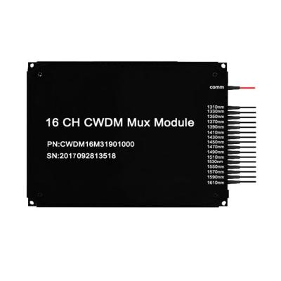 China 2-18CH CWDM Multiplexer MUX DEMUX Module with 1270-1610nm Wavelength Range and -40°C to 85°C Operating Temperature for sale