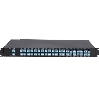 China 1U 19-inch Rack Dual Fiber 40CH C21-C60 DWDM MUX DEMUX with 1310nm and Monitor Port LC/UPC for sale