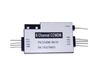 China 4-8 Channel CCWDM Mux Demux Fiber Optic Multiplexer with 0.8dB Insertion Loss and 44×25×6mm Compact Size for Telecom for sale