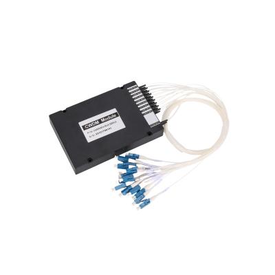 China 8 Channels 1470 to 1610nm With 1310nm Port LC/UPC Dual Fiber CWDM MUX DEMUX ABS BOX for sale