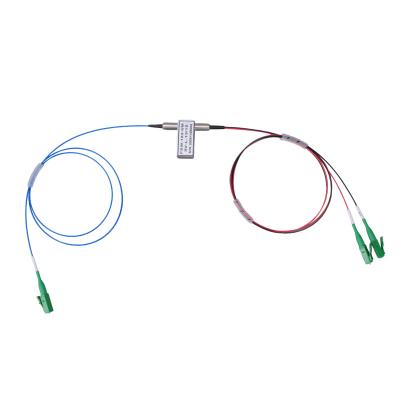 China 1x2 Mechanical Optical Switch with ≤8ms Switching Speed and 27.0×12.0×8.2mm Dimensions for 1260-1650nm Wavelength for sale