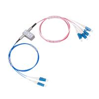 China Dual 1x2 Bypass Mechanical Optical Switch with ≤1.0dB Insertion Loss and 27.0×12.6×8mm Dimensions for sale