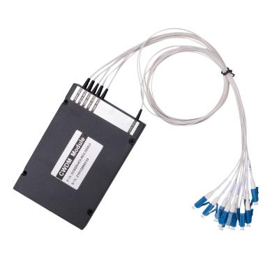 China 4-Channel CCWDM Multiplexer Module 1610nm with ≤0.8dB Insertion Loss in Compact 44×25×6mm Package for Fiber Optic Networks for sale