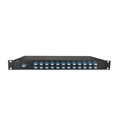 China Dual Fiber 40CH AWG DWDM MUX DEMUX Module C21-C60 1310nm Monitor Port 1U Rack Mount for sale