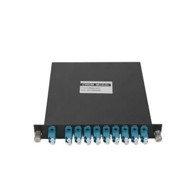 China Black Plug and Play 8 Channel CWDM Mux Demux LGX Box with 5.4dB Insertion Loss and 44×440×230mm Dimensions for sale