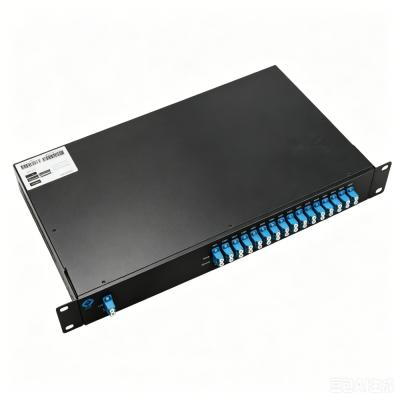 China Industrial Temp 1RU 16+1 Channel CWDM Multiplexer Demultiplexer LC/UPC with Monitor Port 1310-1610nm for sale