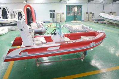 China 4.8m Semi - Rigid FRP Foldable Inflatable Boat Inflatable Fishing Boats With Certificate for sale
