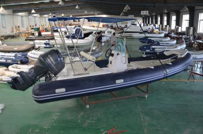 China Deep - V Fiberglass Hull 600cm Rigid Bottom Inflatable Boats With Yamaha Motor for sale