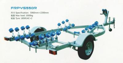 China Fiber Reinforced Polymer RIB Boat Trailer Single Shaft 5.96*2.2m for sale