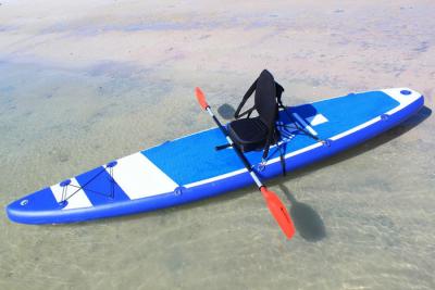 China 380cm Custom Paddle Boards SUP Sit On KAYAKA With 8 D Rings 2 Kayak Seats for sale