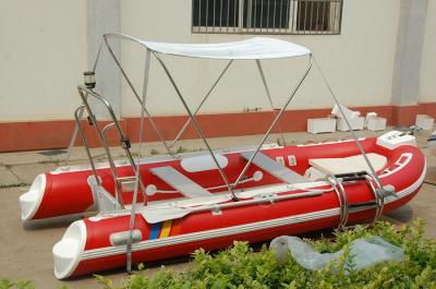 China Funsor 3.9m Orca Hypalon HRIB-390 inflatable boat with YAMAHA motor red color for sale