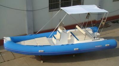 China Funsor Marine Semi - fiberglass Inflatable RIB Boats 1980kg Max Load 5.5 meter for sale