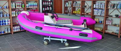 China Semi - FRP Inflatable RIB Boats Tube 3.3 Meter Length Pink Color for sale