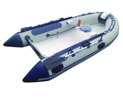 China 3.0m Rigid Fishing Inflatable RIB Boats Two Layers Fiberglass Hull Light Grey for sale