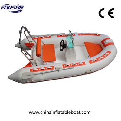 China Three Point Six Meter Black Rigid Inflatable Boat For Entertainment And Fishing for sale