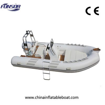 China White Color RIB  FHH R480 Folding Inflatable Boat For Fishing And Rescue for sale