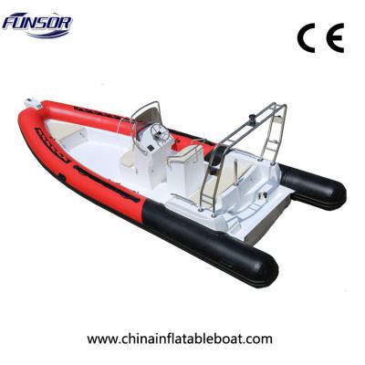 China Entertainment Hypalon R680 Rigid Inflatable Boat , Fishing Inflatable Dive Boat for sale