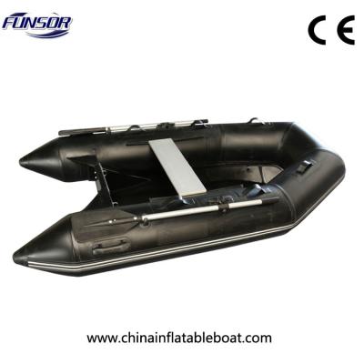 China Black Small Size Rib Rigid Inflatable Boat For Familly Go Out Or Fishing for sale