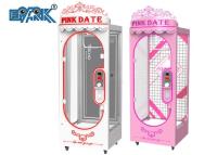 China Plastic Coin Operated Vending Machine Pink Date Cut Prize Kids Game Machine for sale
