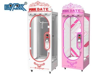 China Plastic Coin Operated Vending Machine Pink Date Cut Prize Kids Game Machine for sale