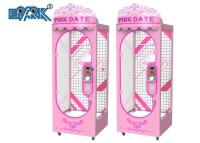 China Plastic Coin Operated Vending Machine Pink Date Cut Prize Kids Game Machine for sale