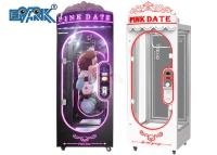 China Plastic Coin Operated Vending Machine Pink Date Cut Prize Kids Game Machine for sale