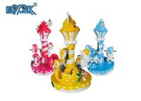China 200W Kiddy Ride Machine  Ice Cream Carousel Playground Equipment For Three People for sale