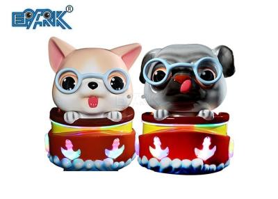 China Amusement Park Fiberglass Kiddy Ride Machine 40KG Cute Dog Swing Car Coin Operated for sale