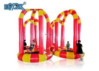 China 0.9MM PVC Amusement Game Machines Single Inflatable Trampoline for sale