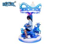 China Snow World Go Round Carousel Amusement Park Kids Horse Swing Ride For Three People for sale