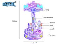China Swing Electric Kiddy Ride Machine Three Sweetheart Carouse for sale