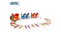 China Amusement Park Electric Kiddie Ride On Train With Track My Train 5 Seats For Child for sale