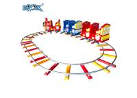 China Amusement Park Electric Kiddie Ride On Train With Track My Train 5 Seats For Child for sale