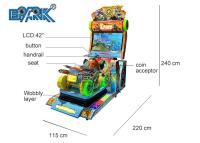 China 42 Inch All Hardware Racing Arcade Game Machine Full Motion Crazy Four Wheel Drive for sale