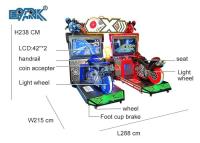 China Extreme Riding 2 Racing Game Simulator Arcade Video Game Moto Race Game Coin Operated for sale