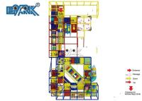 China 636m²  Neon Trampoline Park Cyan-Purple Cyber Industrial Design for sale